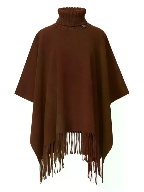 Fabiana Filippi Turtleneck Wool Poncho
