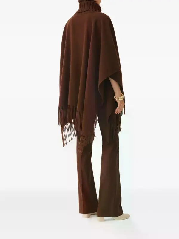 Fabiana Filippi Turtleneck Wool Poncho