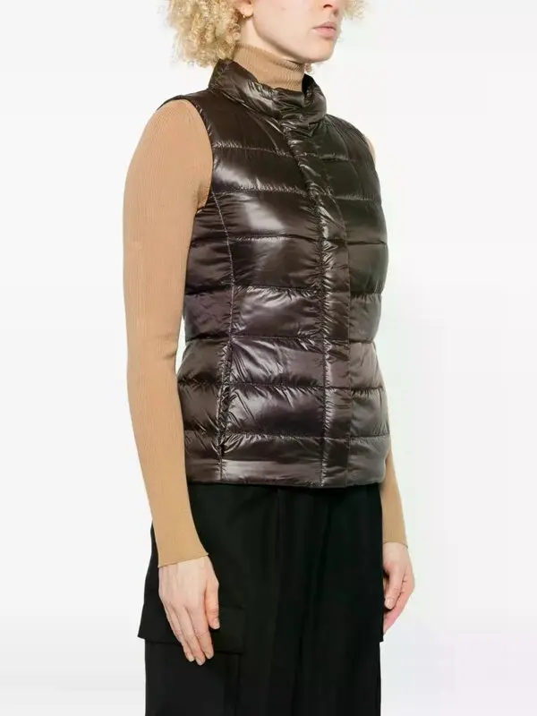 Herno Quilted Sleeveless Vest - Brown