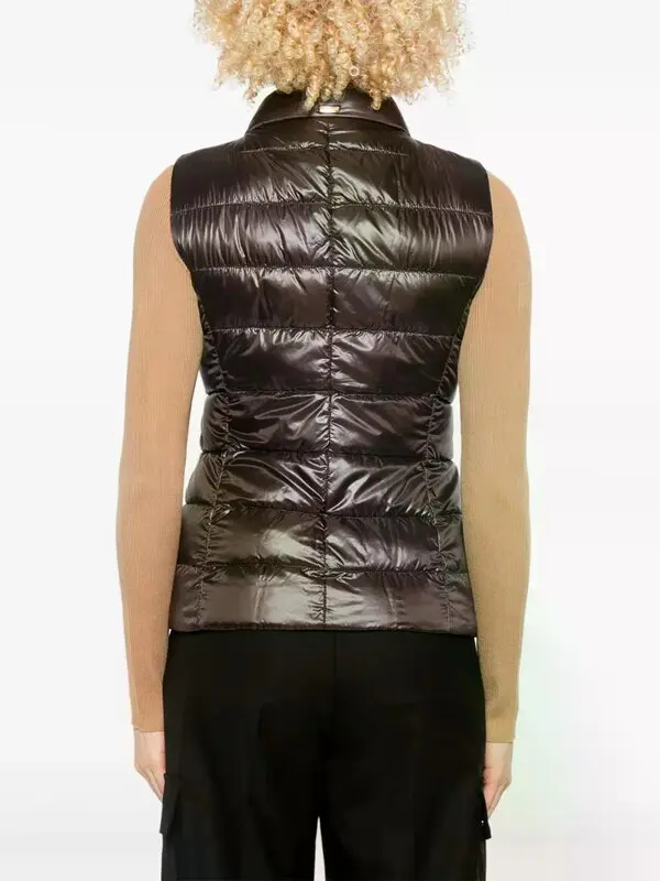 Herno Quilted Sleeveless Vest - Brown