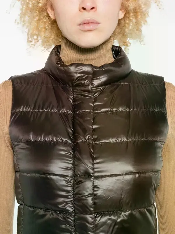 Herno Quilted Sleeveless Vest - Brown