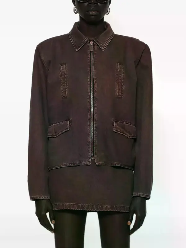 Magda Butrym Zip-front Denim Jacket