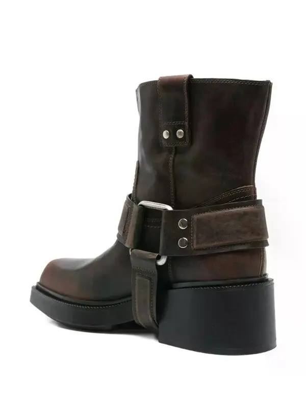 VIC MATIE 60mm Buckle-strap Leather Biker Boots