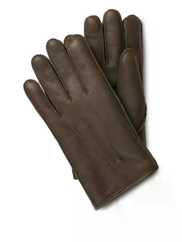 PARAJUMPERS Leather Gloves - Brown