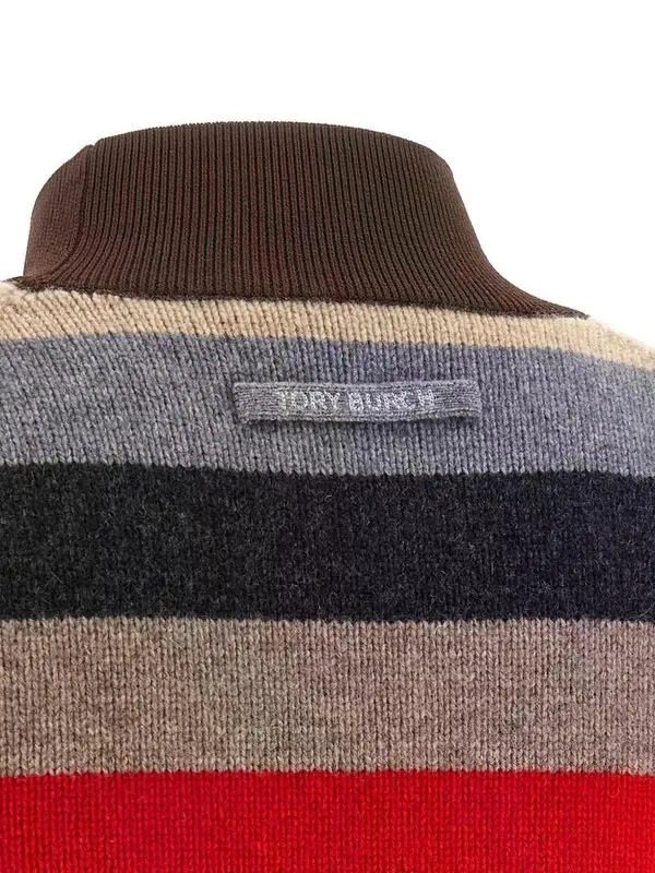 Tory Burch Striped Wool Pullover