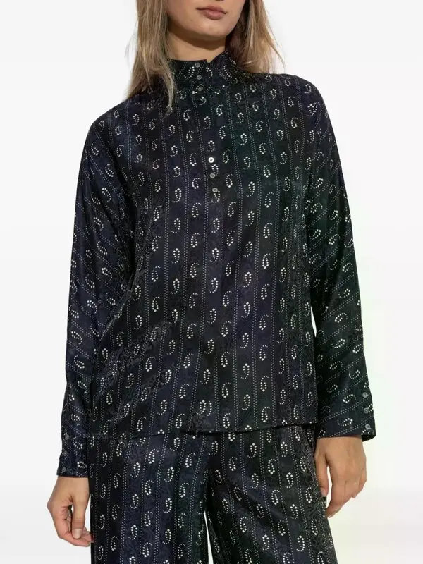 Tory Burch Paisley Print Blouse - Blue