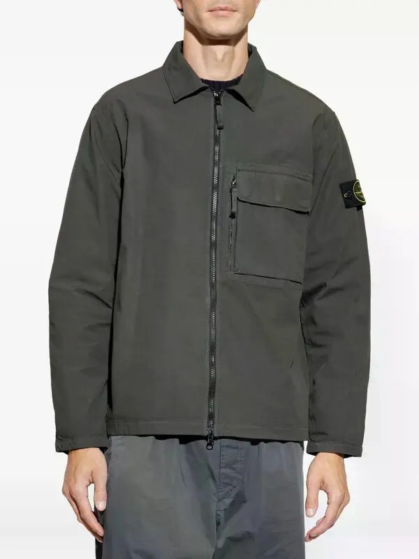 Stone Island Patch Pocket Zip-front Shirt Jacket
