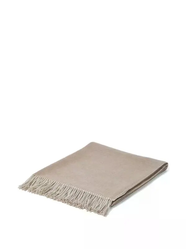 Brunello Cucinelli Double-cloth Fringe Throw