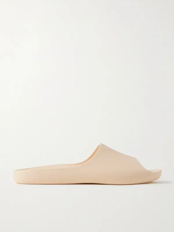 THE ROW Ama Rubber Slides - Neutrals