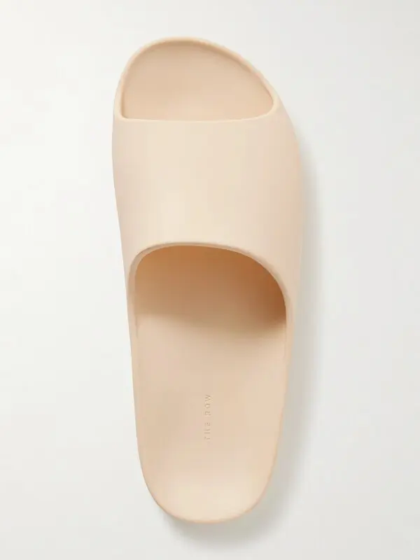 THE ROW Ama Rubber Slides - Neutrals