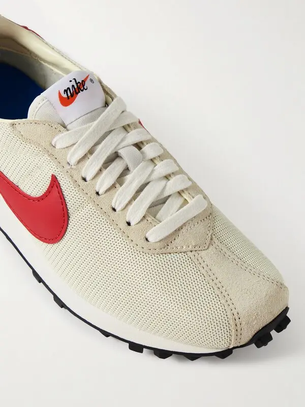 Nike Ld-1000 Suede And Leather-trimmed Mesh Sneakers - Neutrals