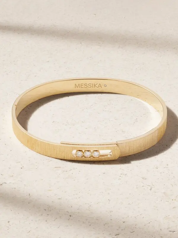 Messika Move Noa Ciselé Diamond Bangle - Gold