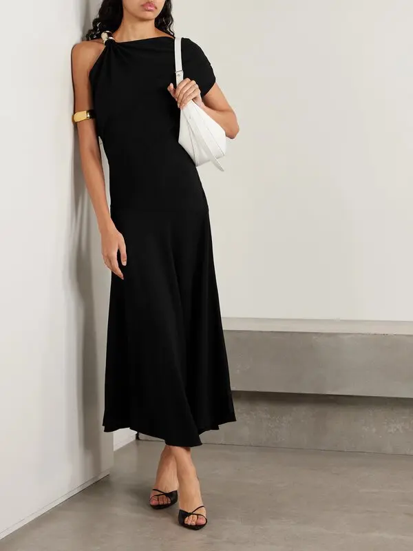 Proenza Schouler Asymmetric Draped Crepe Dress
