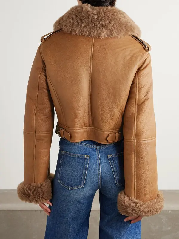 Chloé Double-breasted Shearling Jacket