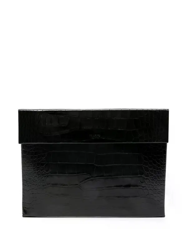TOM FORD Crocodile-patterned Portfolio - Black