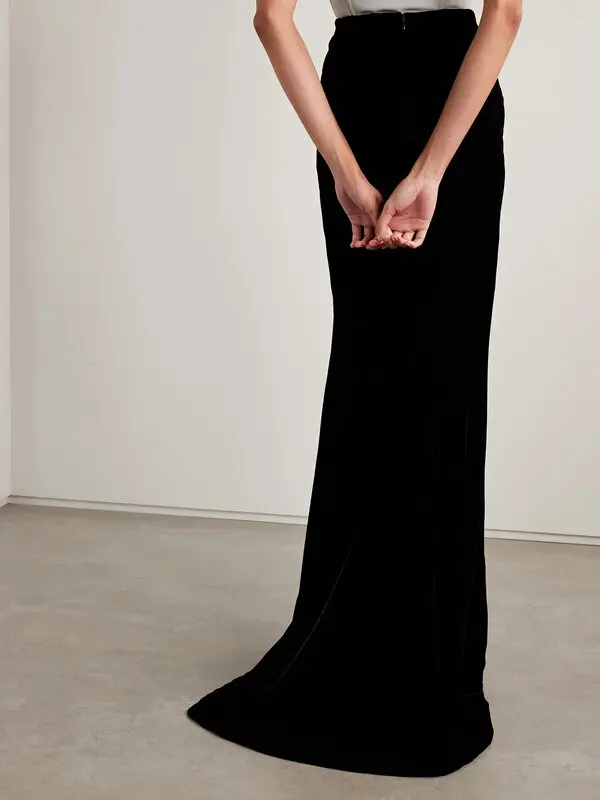 Carolina Herrera Velvet Maxi Skirt