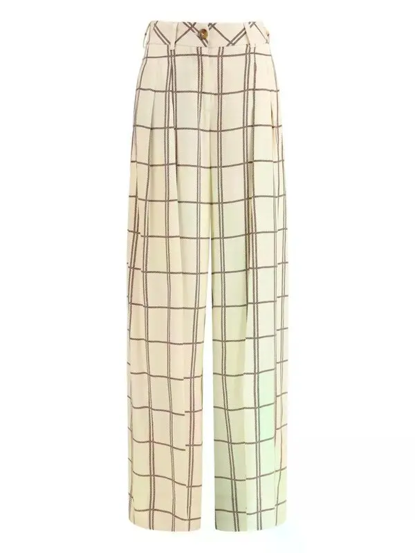 CRIDA MILANO Checked Pleated Trousers