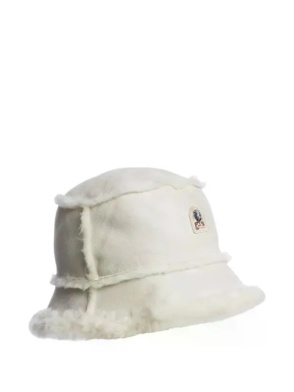 PARAJUMPERS Shearling-trimmed Bucket Hat - White