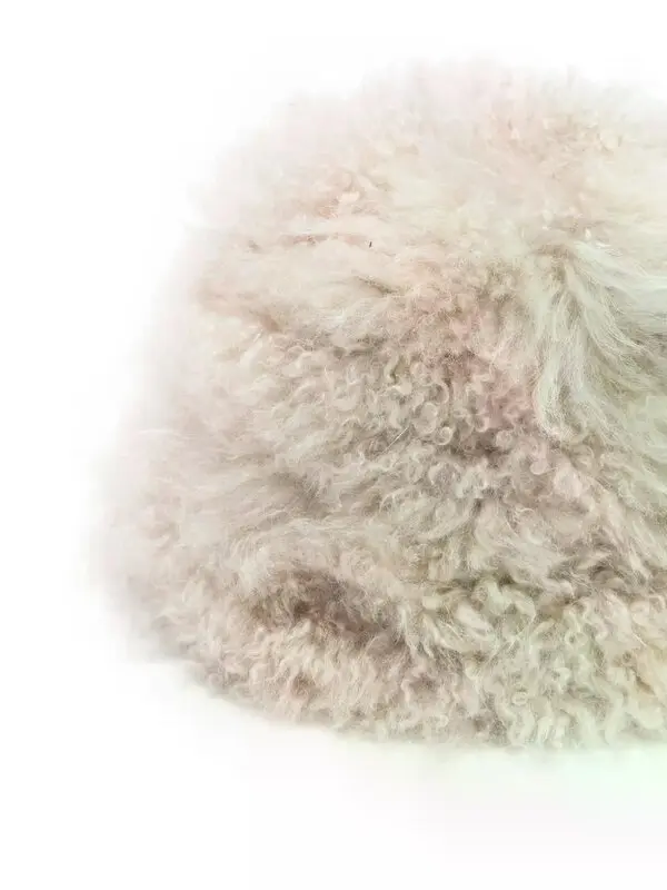 Simonette Ravizza Sheepskin Bucket Hat - Neutrals