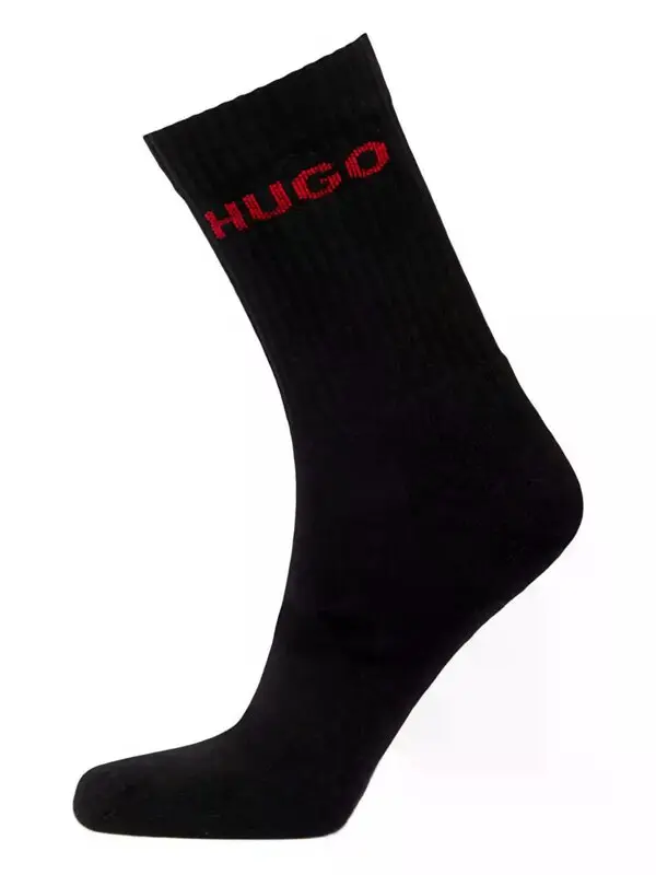Hugo Logo Ribbed Socks