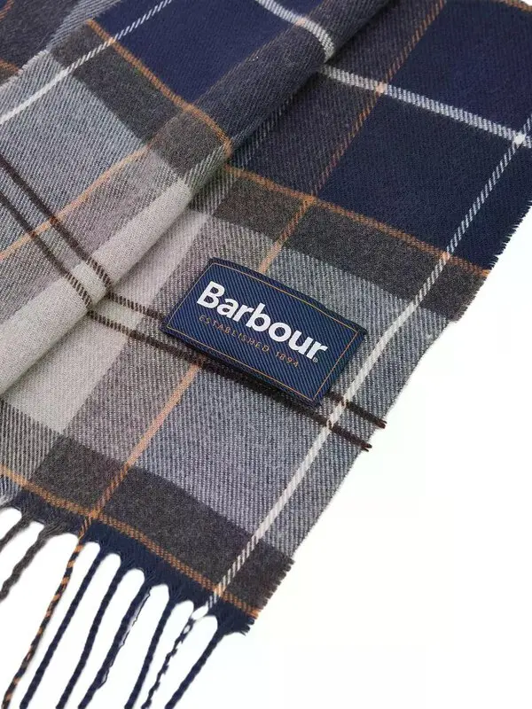 Barbour Tartan-fringed Scarf