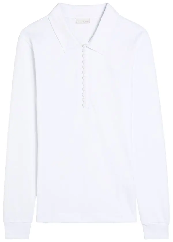 Dries Van Noten Cotton Polo Top