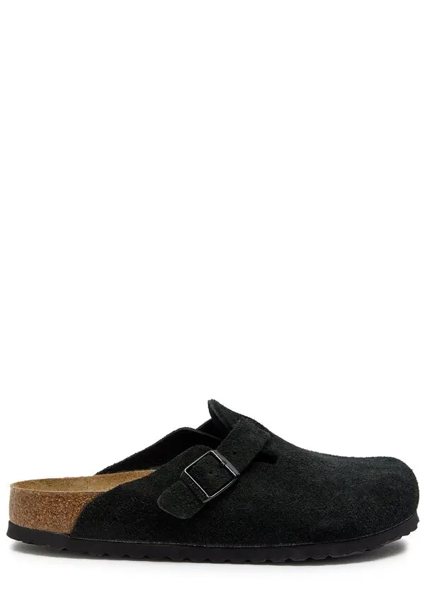 BIRKENSTOCK Boston Brushed Suede Clogs