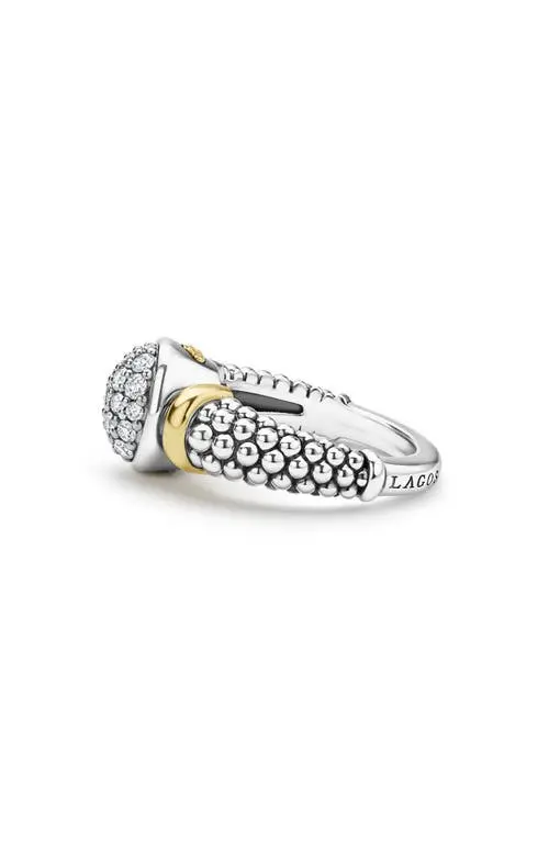 Lagos Signature Caviar Diamond Ring