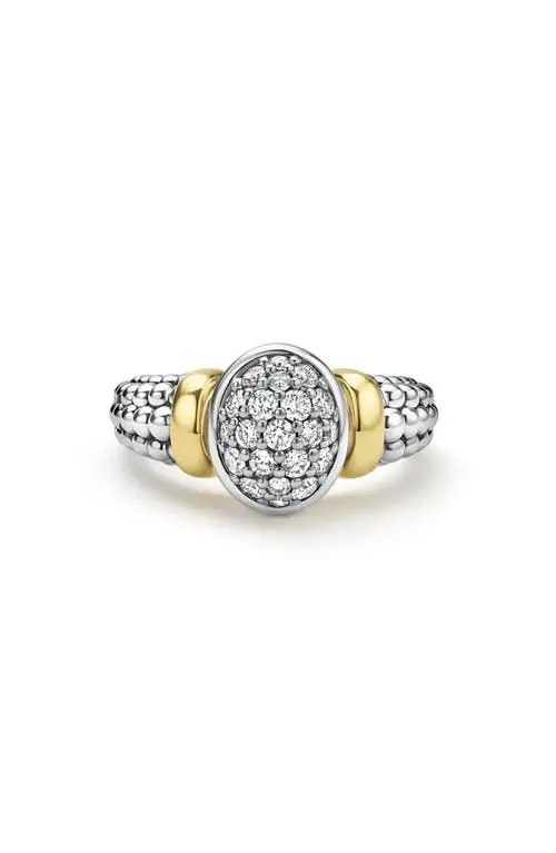 Lagos Signature Caviar Diamond Ring