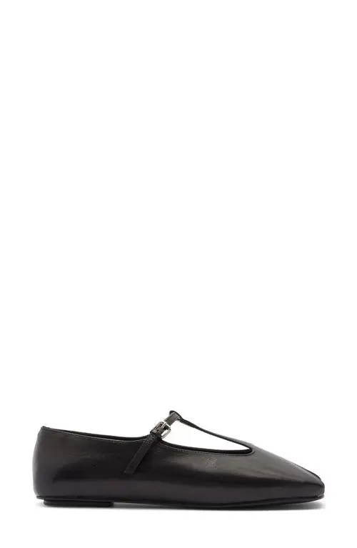 Jeffrey Campbell T-strap Peep Toe Flats - Black