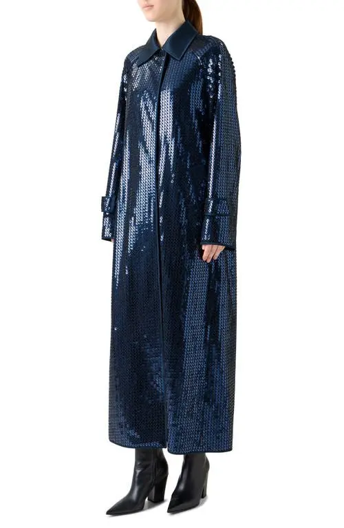 Akris Estelle Sequin Long Coat