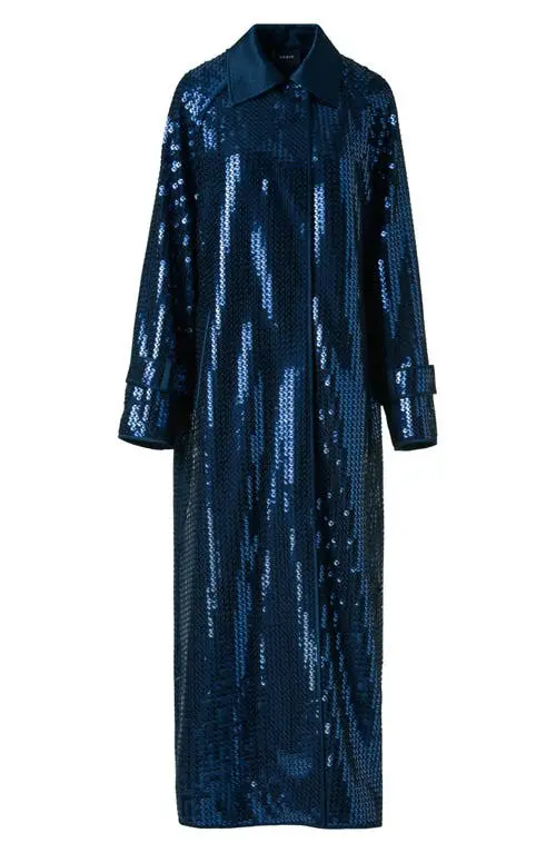 Akris Estelle Sequin Long Coat