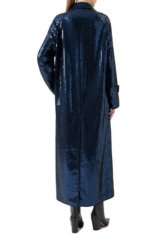 Akris Estelle Sequin Long Coat