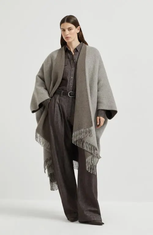 Brunello Cucinelli Cashmere Flannel Poncho