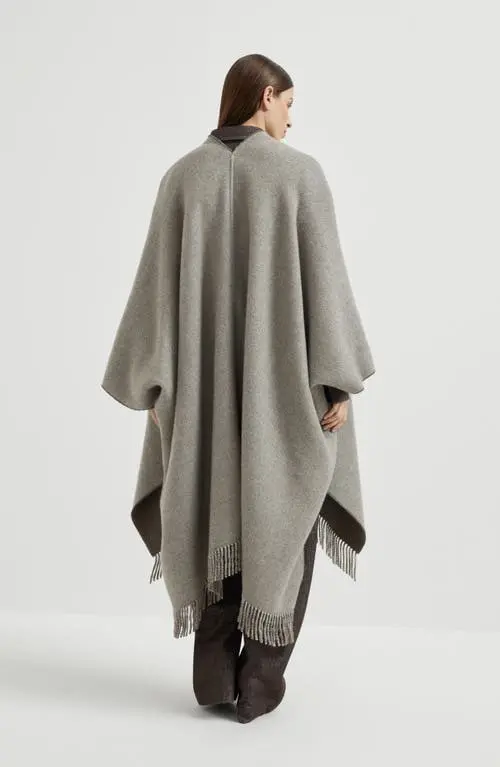 Brunello Cucinelli Cashmere Flannel Poncho