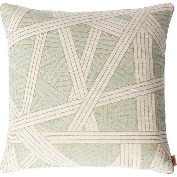 Missoni Nastri Cushion 40x40 Cm With Stitching - Green