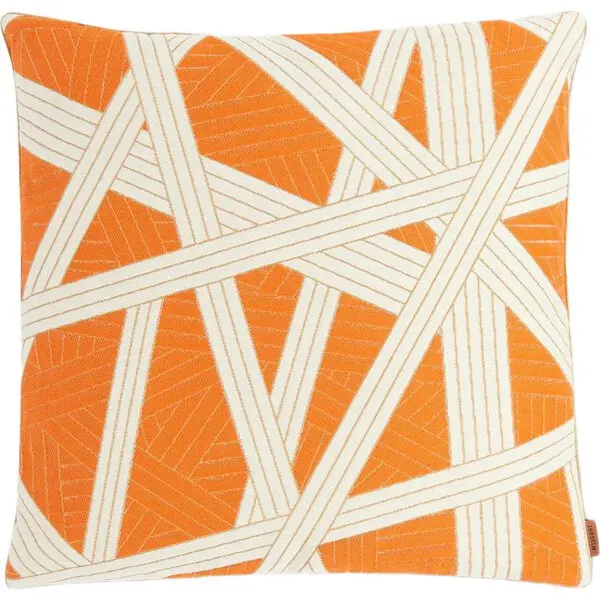 Missoni Nastri Cushion 40x40 Cm With Stitching - Orange