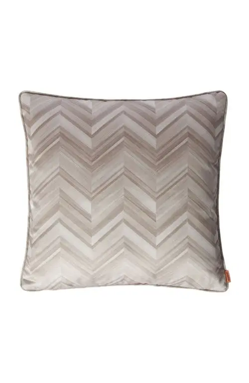 Missoni Layers 40x40 Cm Cotton Sateen Chevron Cushion - Brown