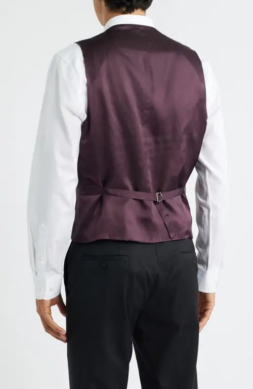 JACK VICTOR Owen Five-button Stretch Wool Vest - Black
