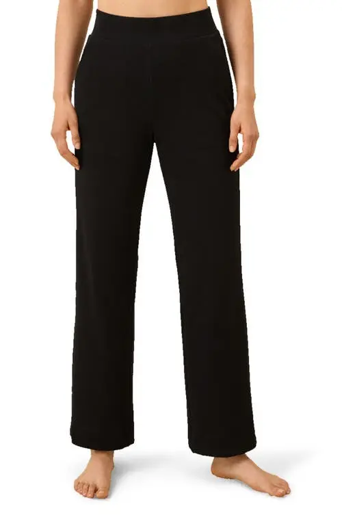 PACT Dream Rib Wide Leg Lounge Pant - Black