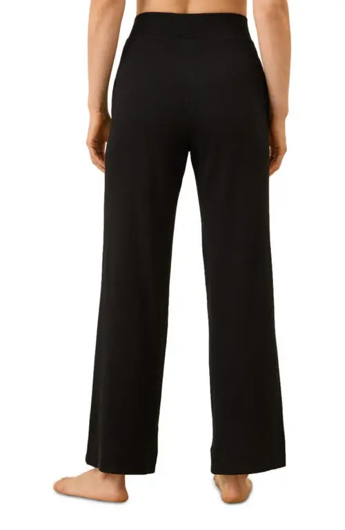 PACT Dream Rib Wide Leg Lounge Pant - Black