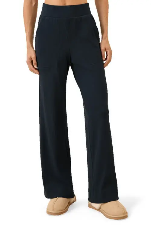 PACT Dream Rib Wide Leg Lounge Pant - Midnight Blue