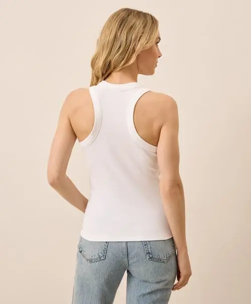 PACT Perfect Rib Racerback Tank - White