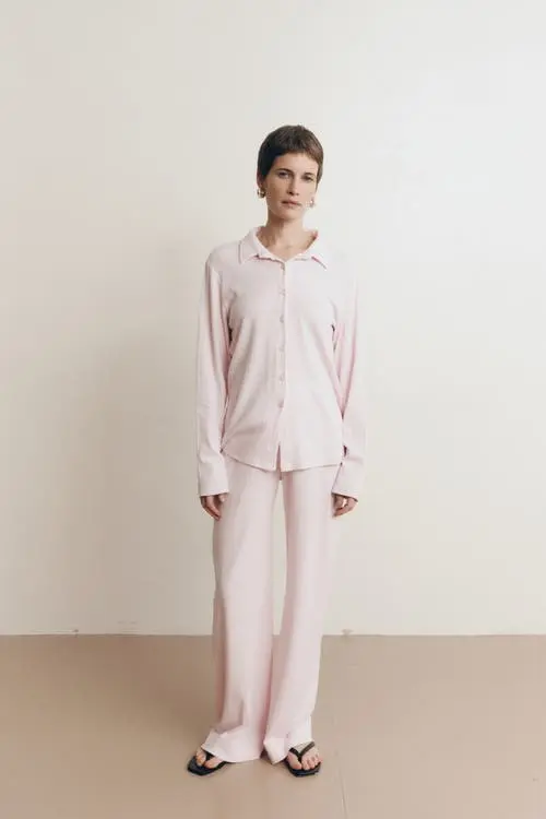 VIR VITA Eloise Pointelle Cardigan - Blossom
