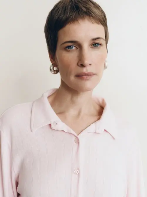 VIR VITA Eloise Pointelle Cardigan - Blossom
