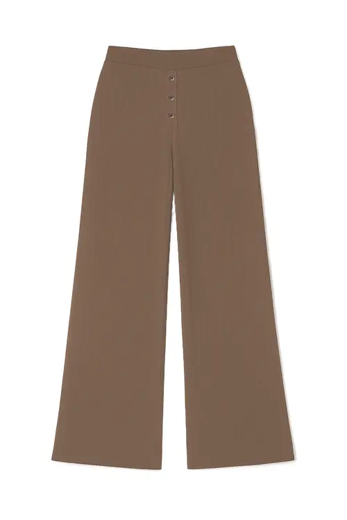 VIR VITA Pointelle Lounge Pant - Bark
