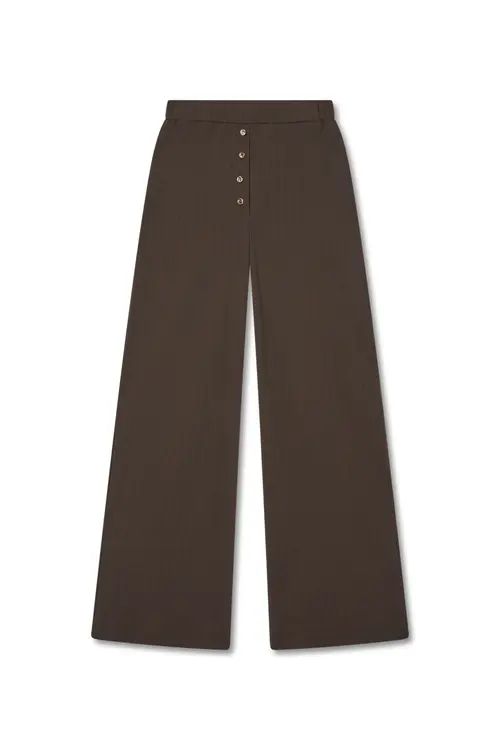 VIR VITA Pointelle Lounge Pant - Espresso