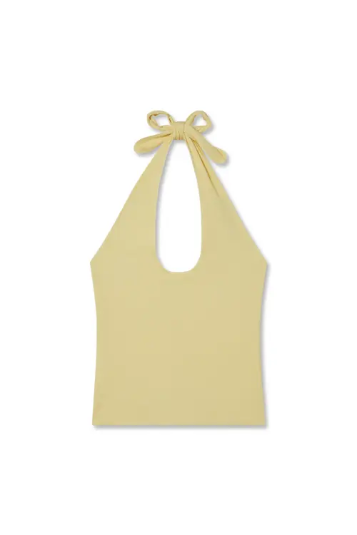 VIR VITA Pauline Halter Top - Butter