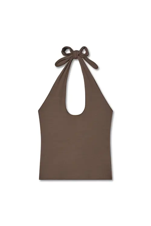 VIR VITA Pauline Halter Top - Chesnut