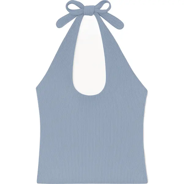 VIR VITA Pauline Halter Top - Vintage Blue